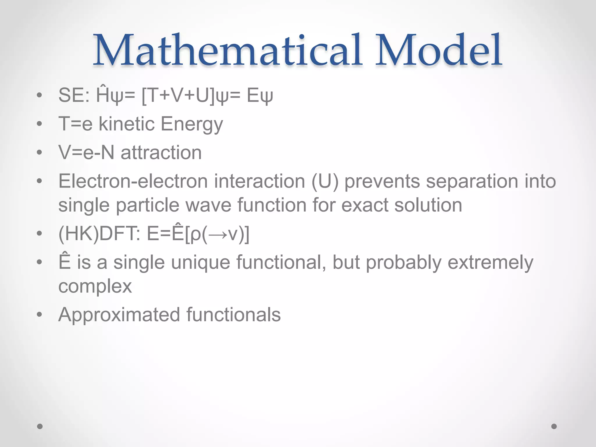 Density Functional Theory | PPTX