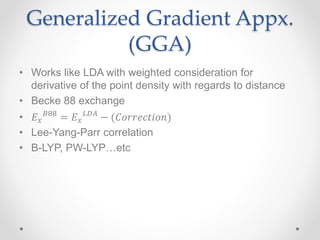 Density Functional Theory | PPTX