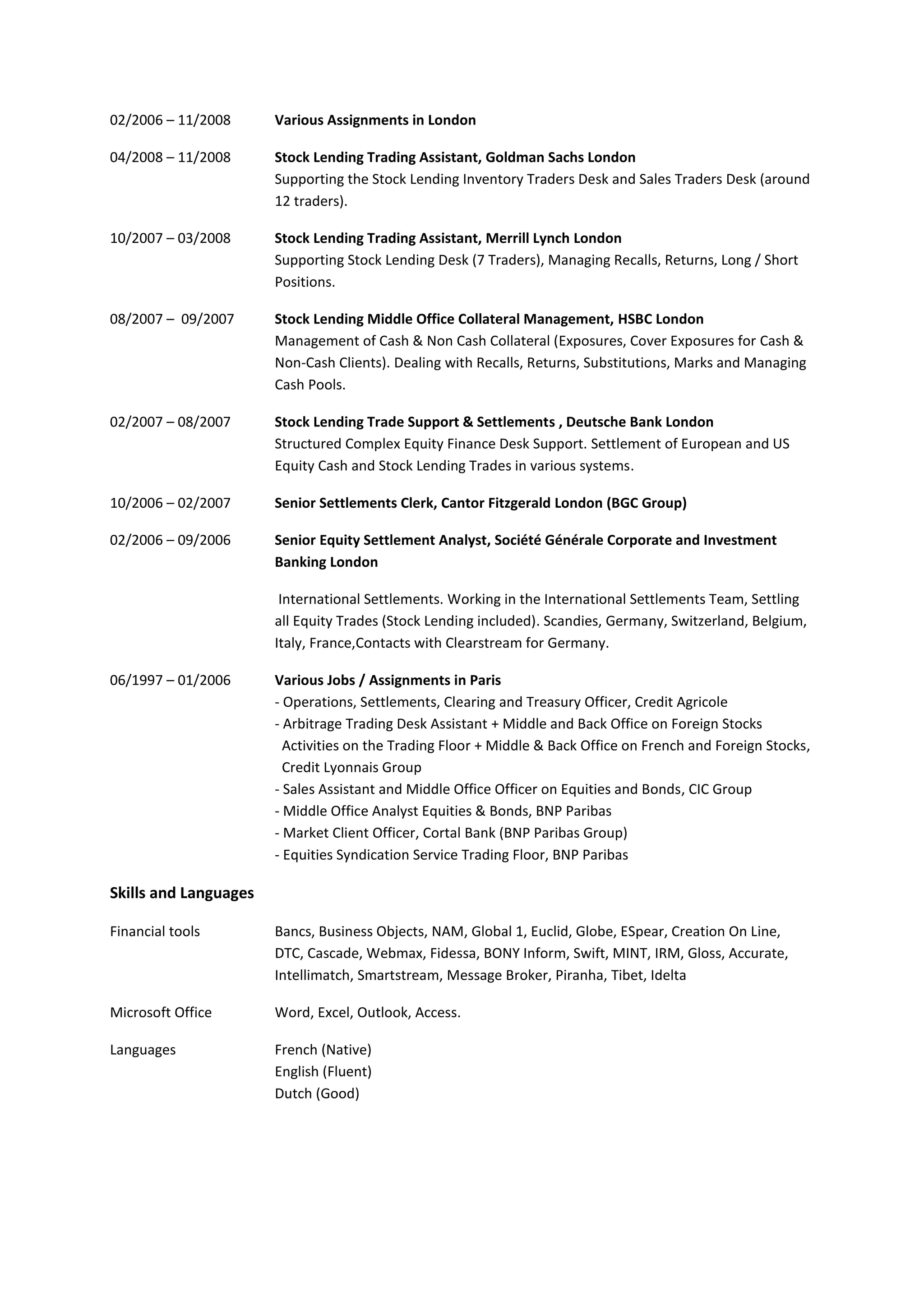 Resume Fanny Ducep-Onrust | PDF