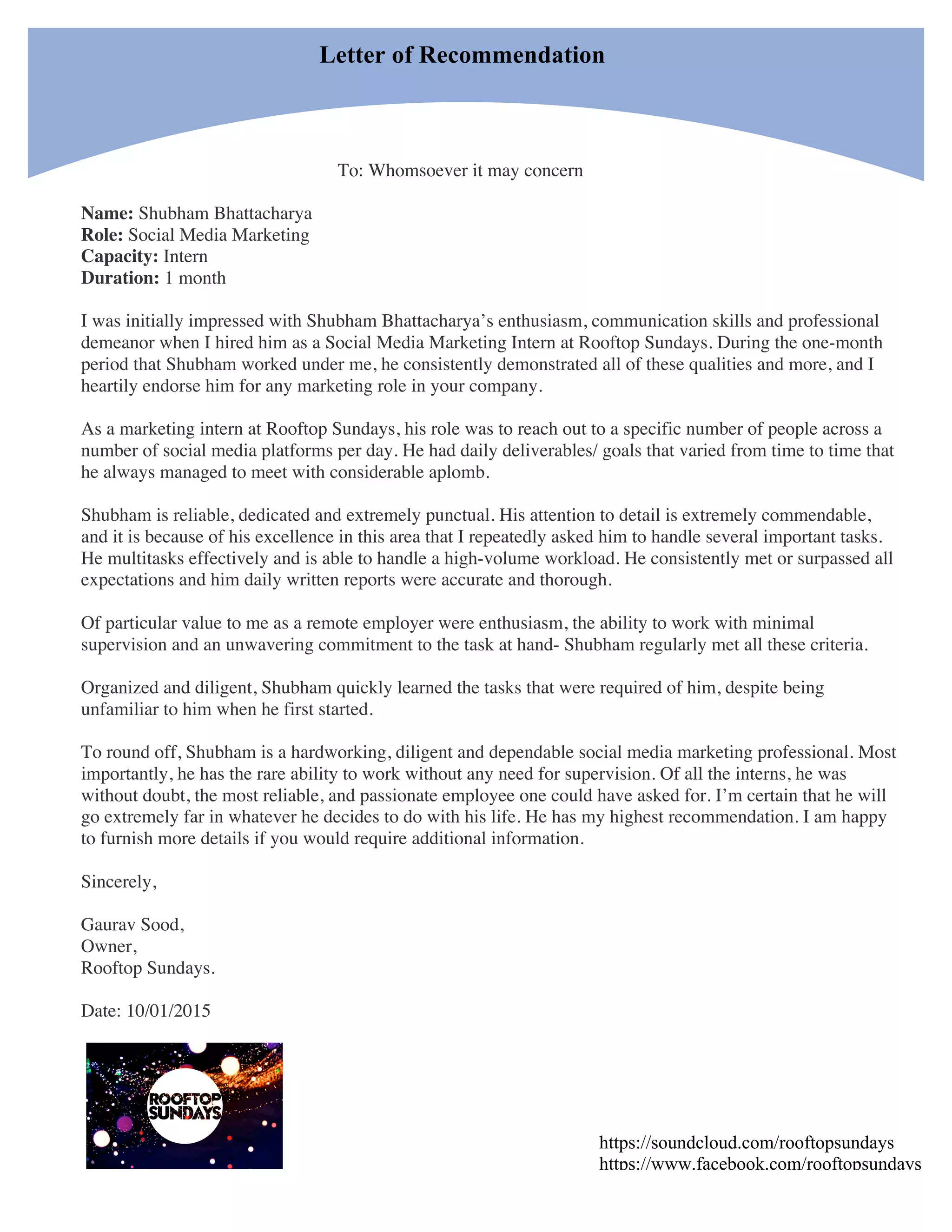 Letter of Recommendation | PDF