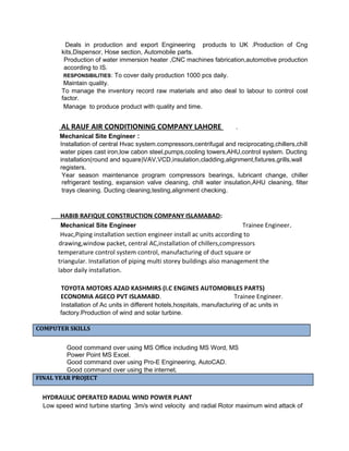 Mechanical Project Enginner CV | PDF