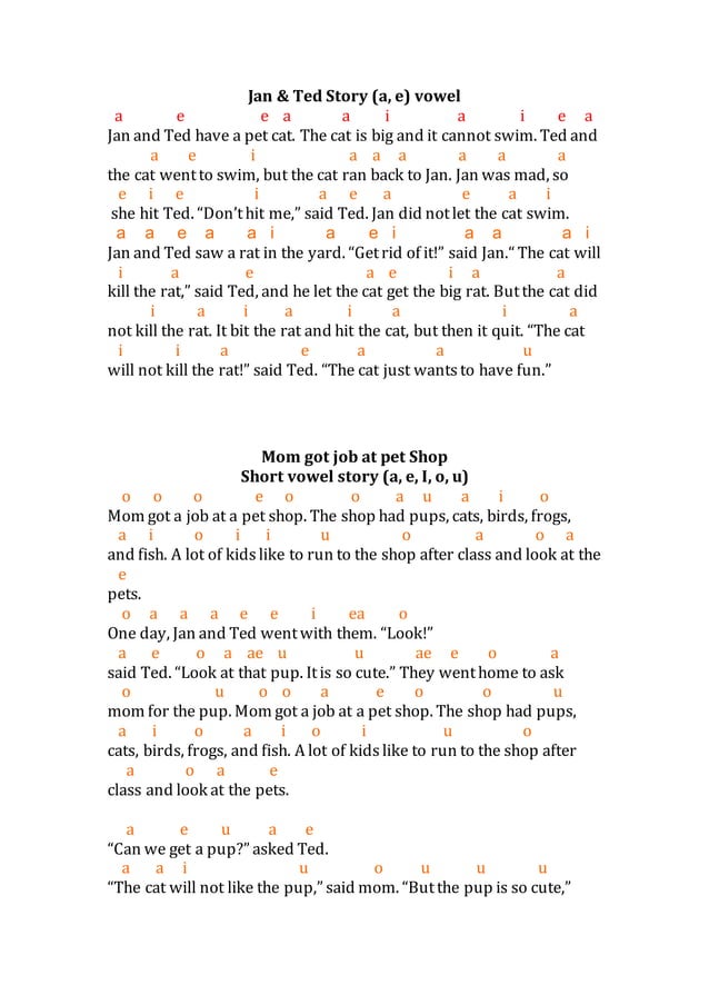 short__5_vowel_stories | PDF | Free Download