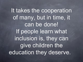 The Inclusive Education Debate | PPT