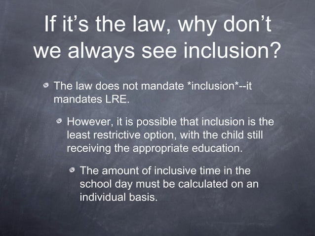 The Inclusive Education Debate | PPT
