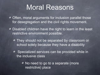 The Inclusive Education Debate | PPT