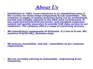 Excel Industries Profile | PPT