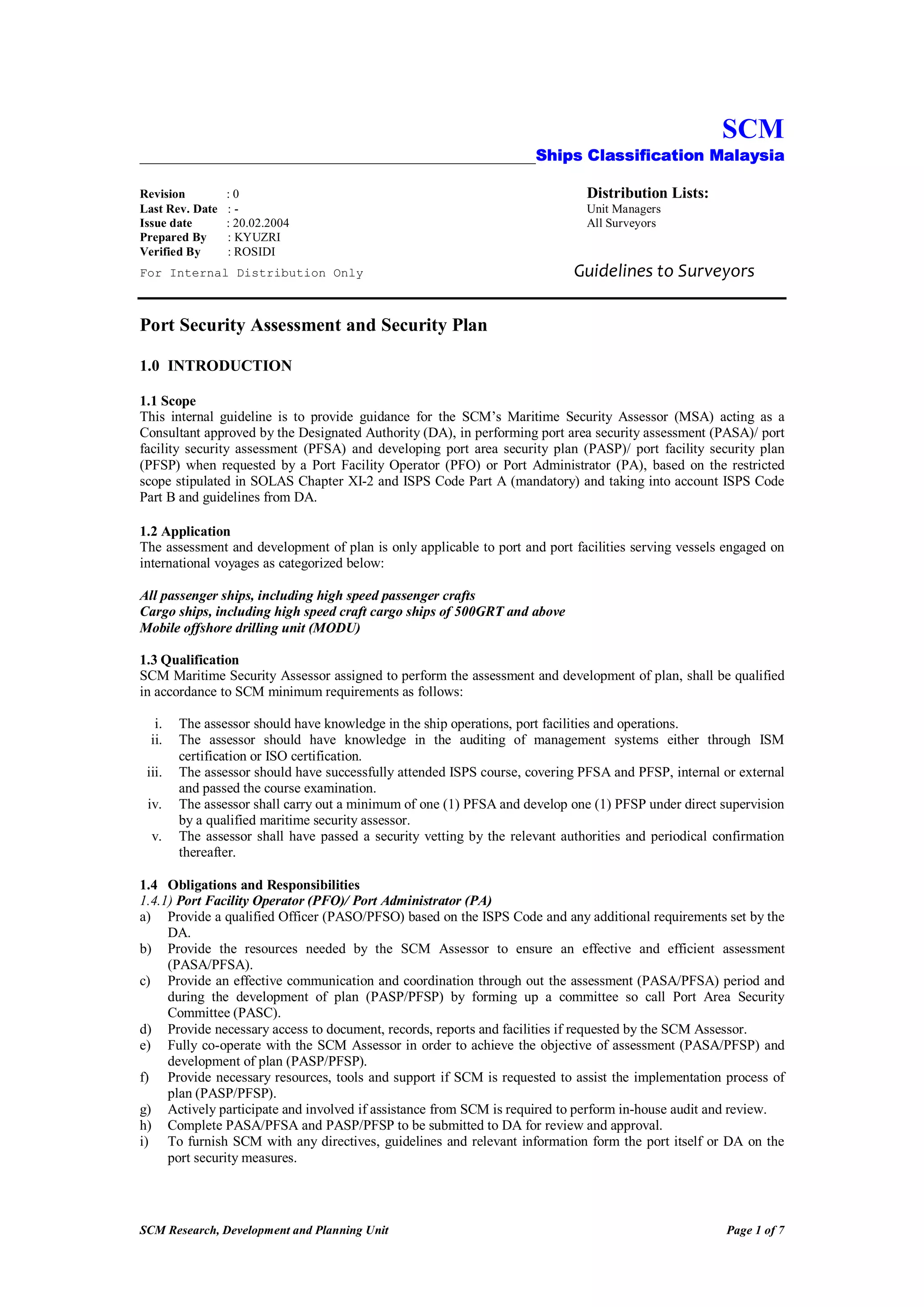 GSEA_GTS- Assessment and Plan for Ports | PDF