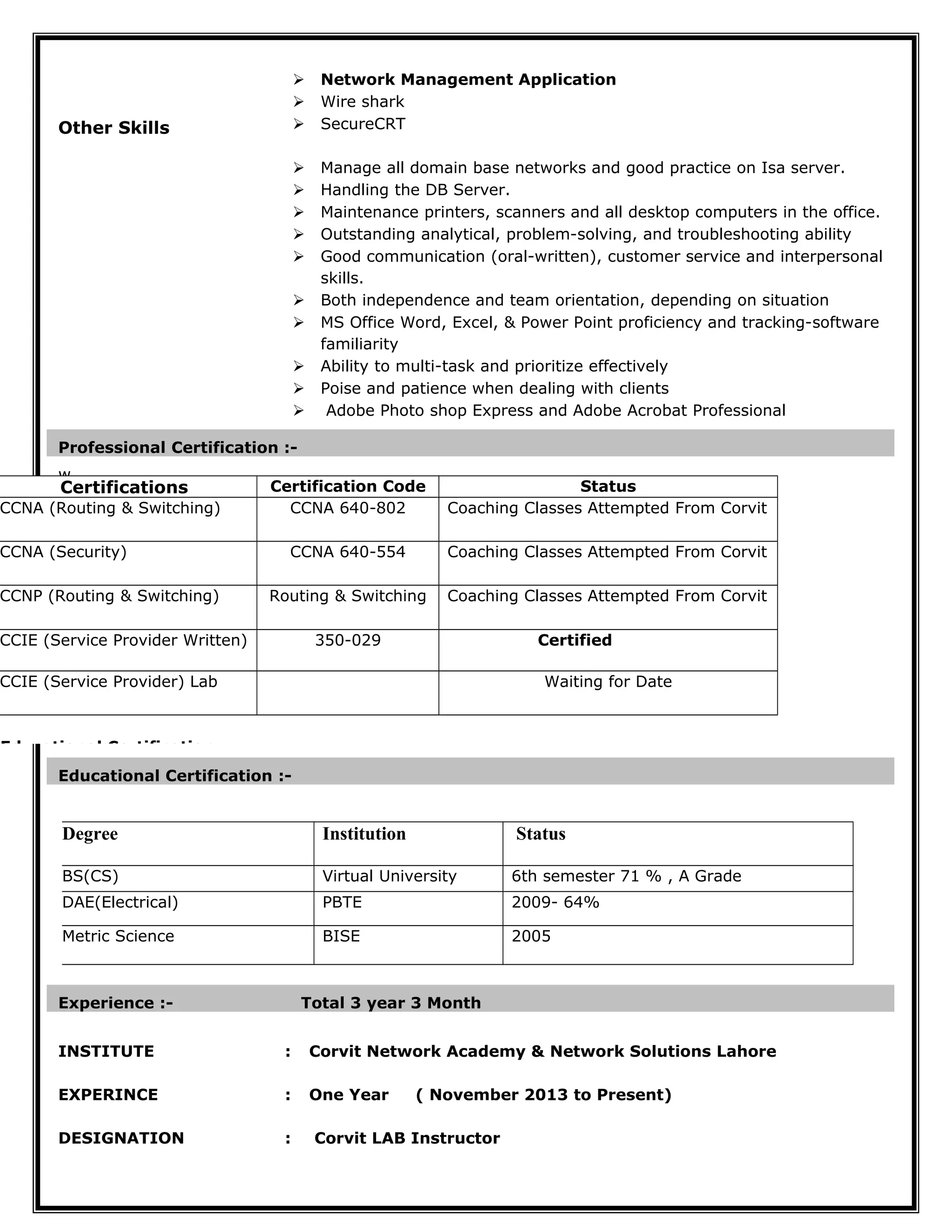 waqas CV | PDF