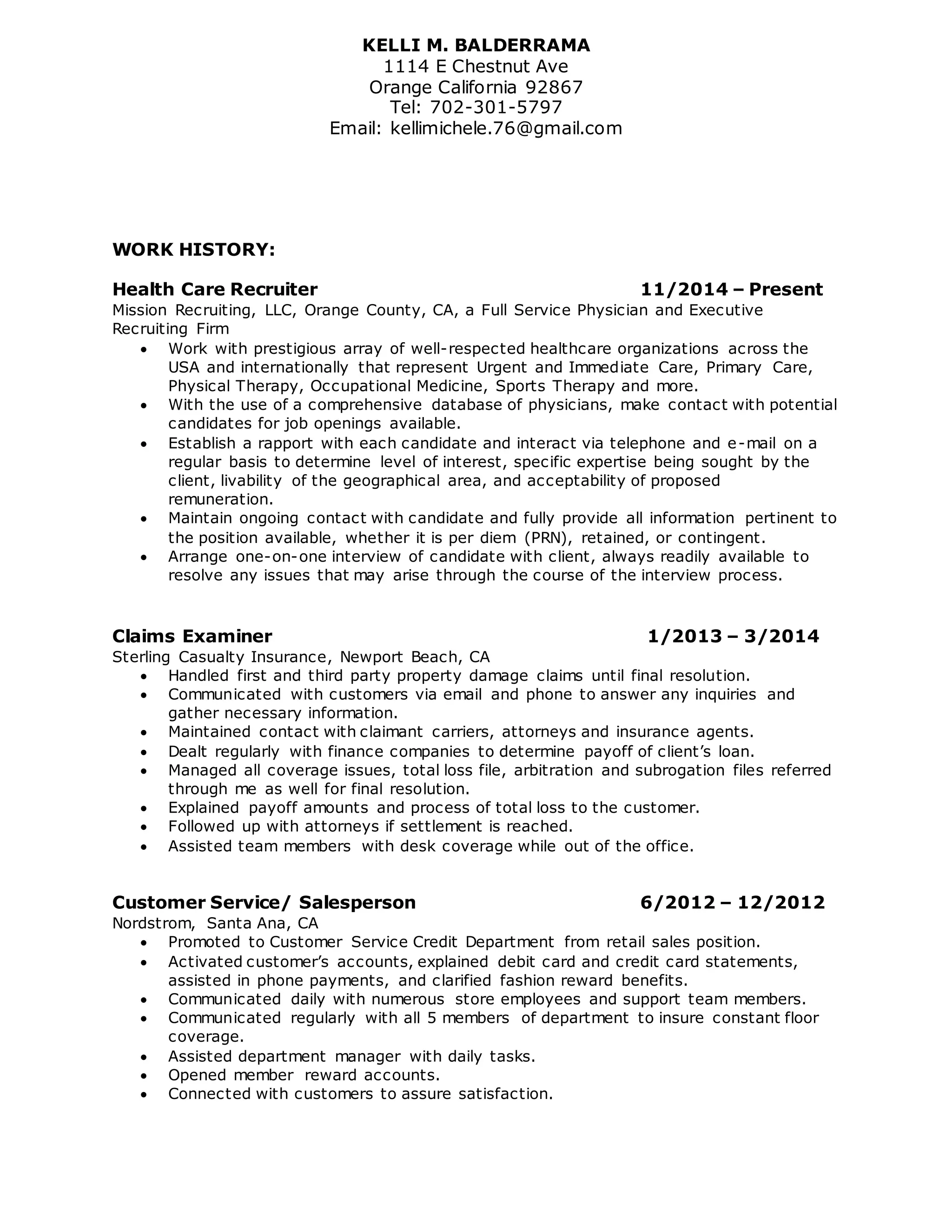 Kelli Resume 092515 | DOCX