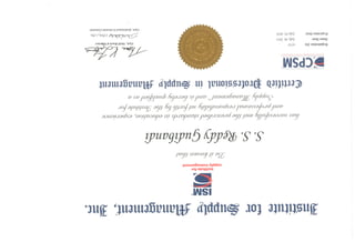 CPSM certificate | PDF