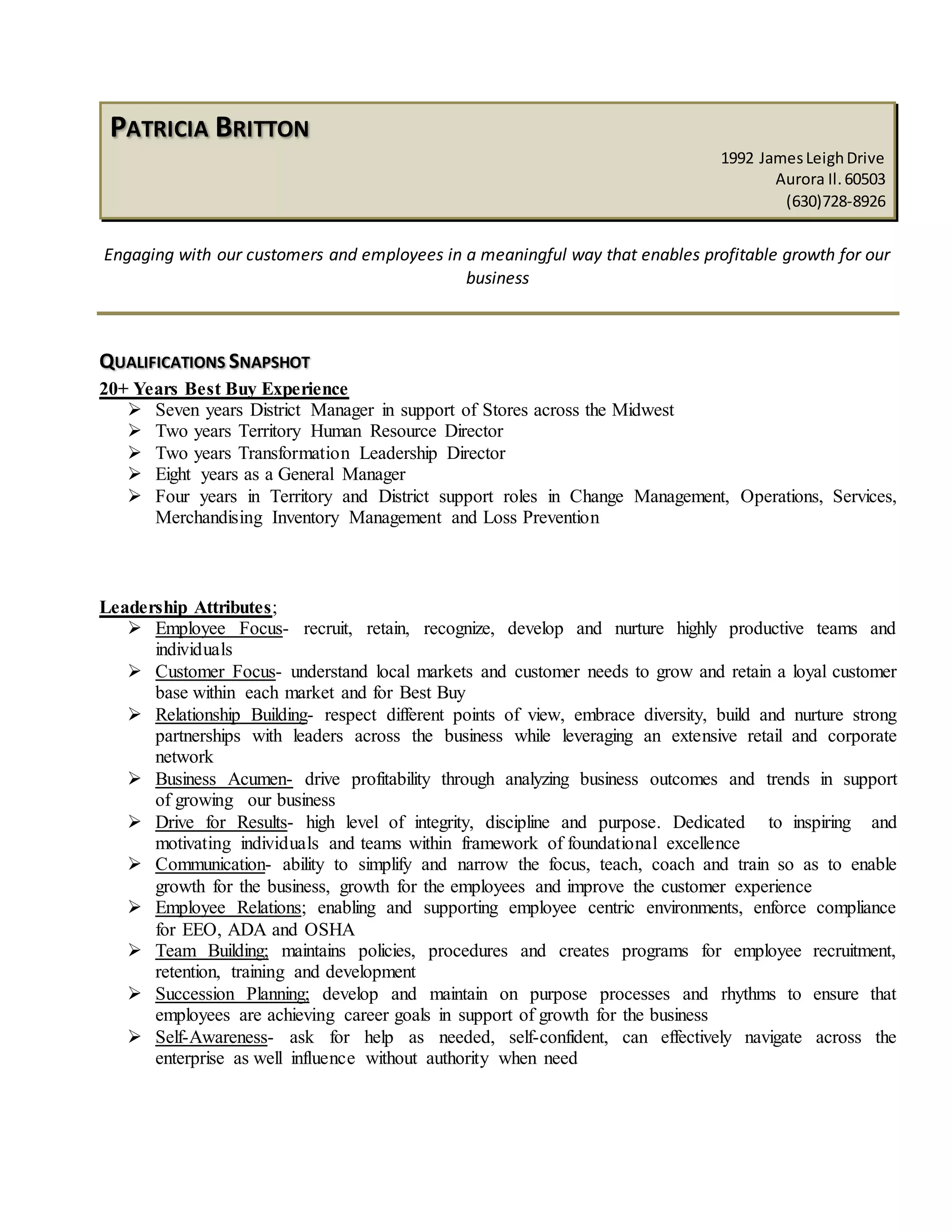 Patricia A. Britton Resume 2015 | DOCX