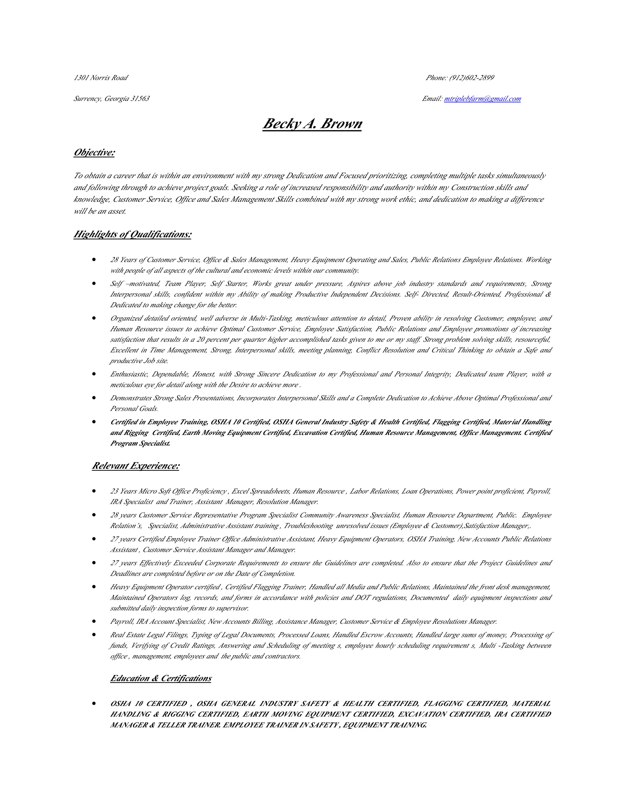 Becky's Resume | PDF