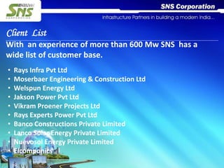 Company Profile- SNS CORPORATION | PPTX