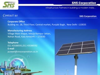 Company Profile- SNS CORPORATION | PPTX