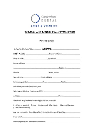 New patient form | PDF