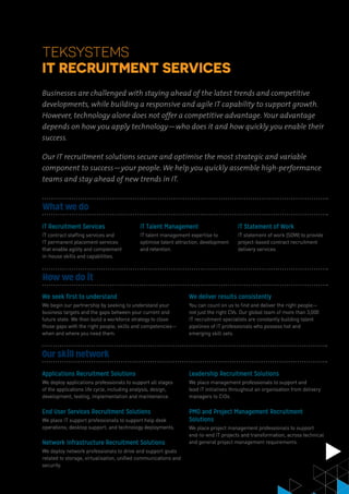 TEKsystems _APAC_Brochure (1) | PDF | IT and Internet Support | Internet