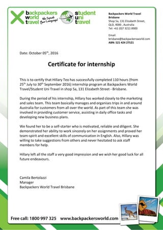 Camila's Testimonial | PDF