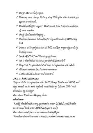 cv radio operator | DOCX