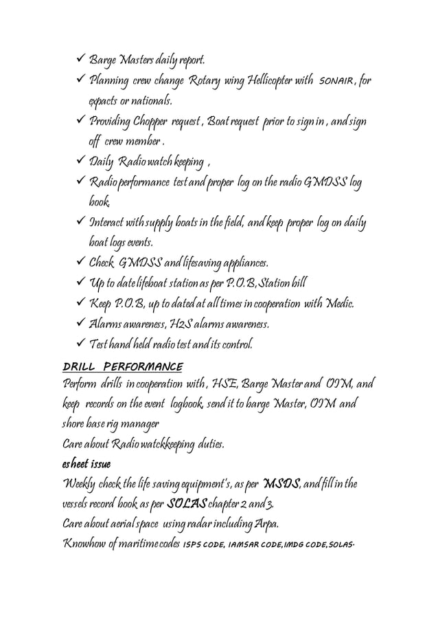 cv radio operator | PDF
