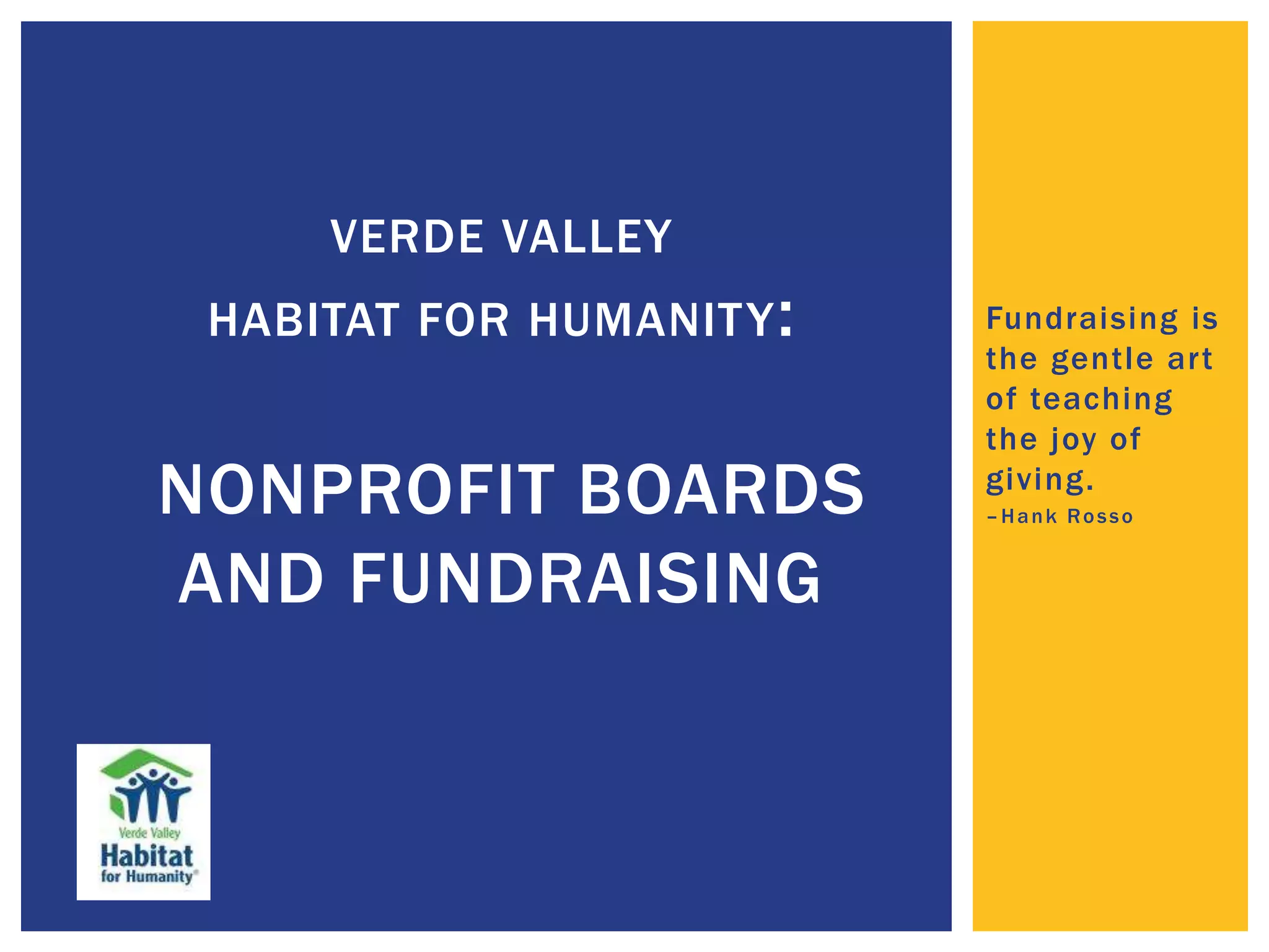The Fundraising Role of a Non-Profit Board | PPTX