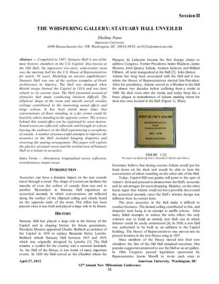 The Whispering Gallery, Statuary Hall Unveiled | DOCX