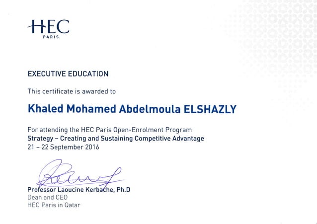 HEC Certificate | PDF