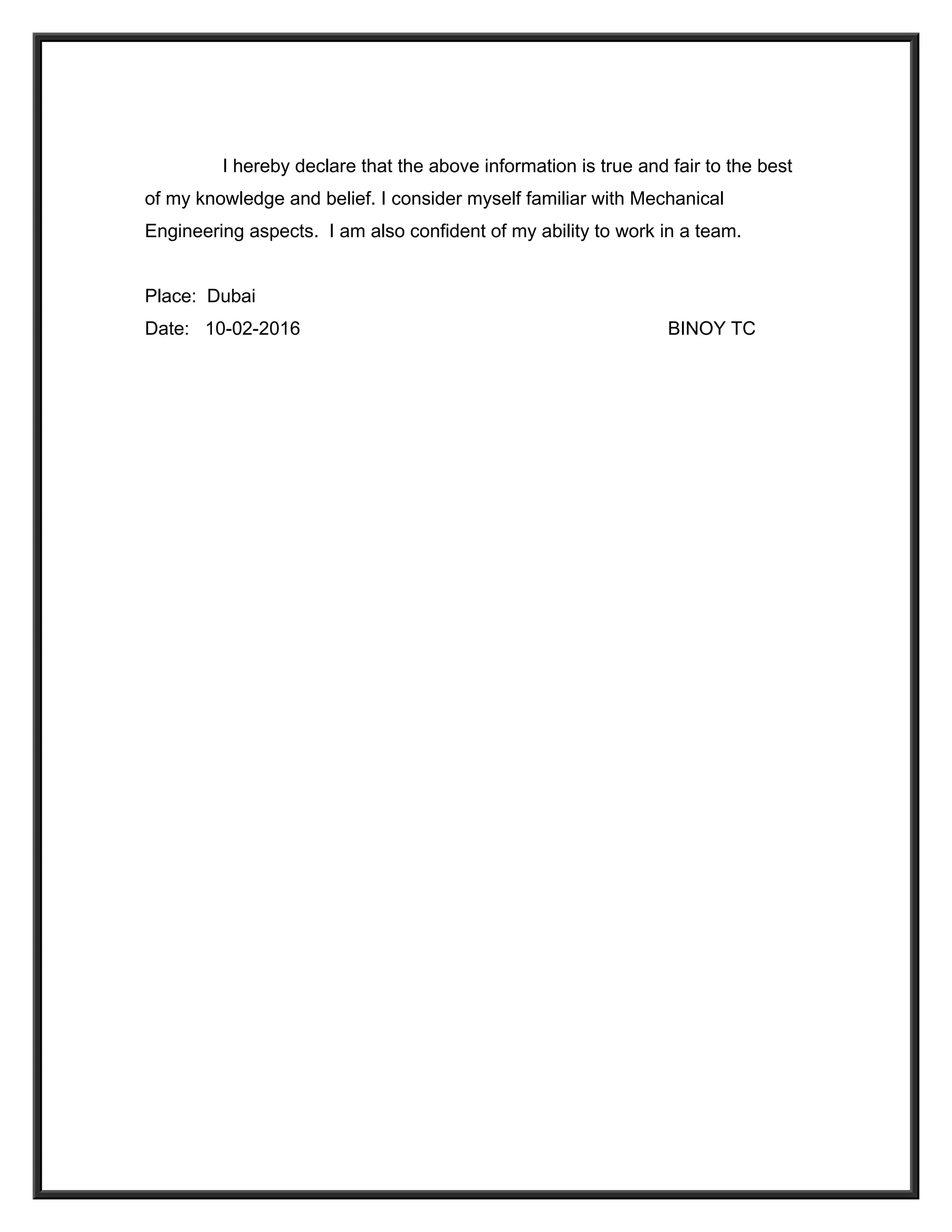 Piping foreman resume Binoy tc | DOC