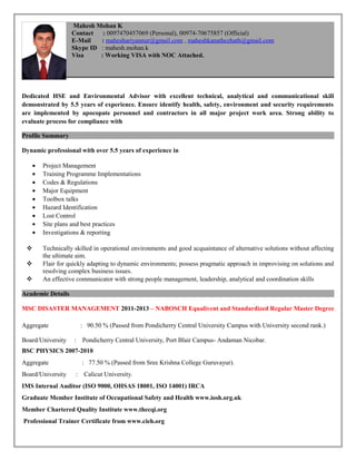 CV Mahesh Mohan R BCP | DOC