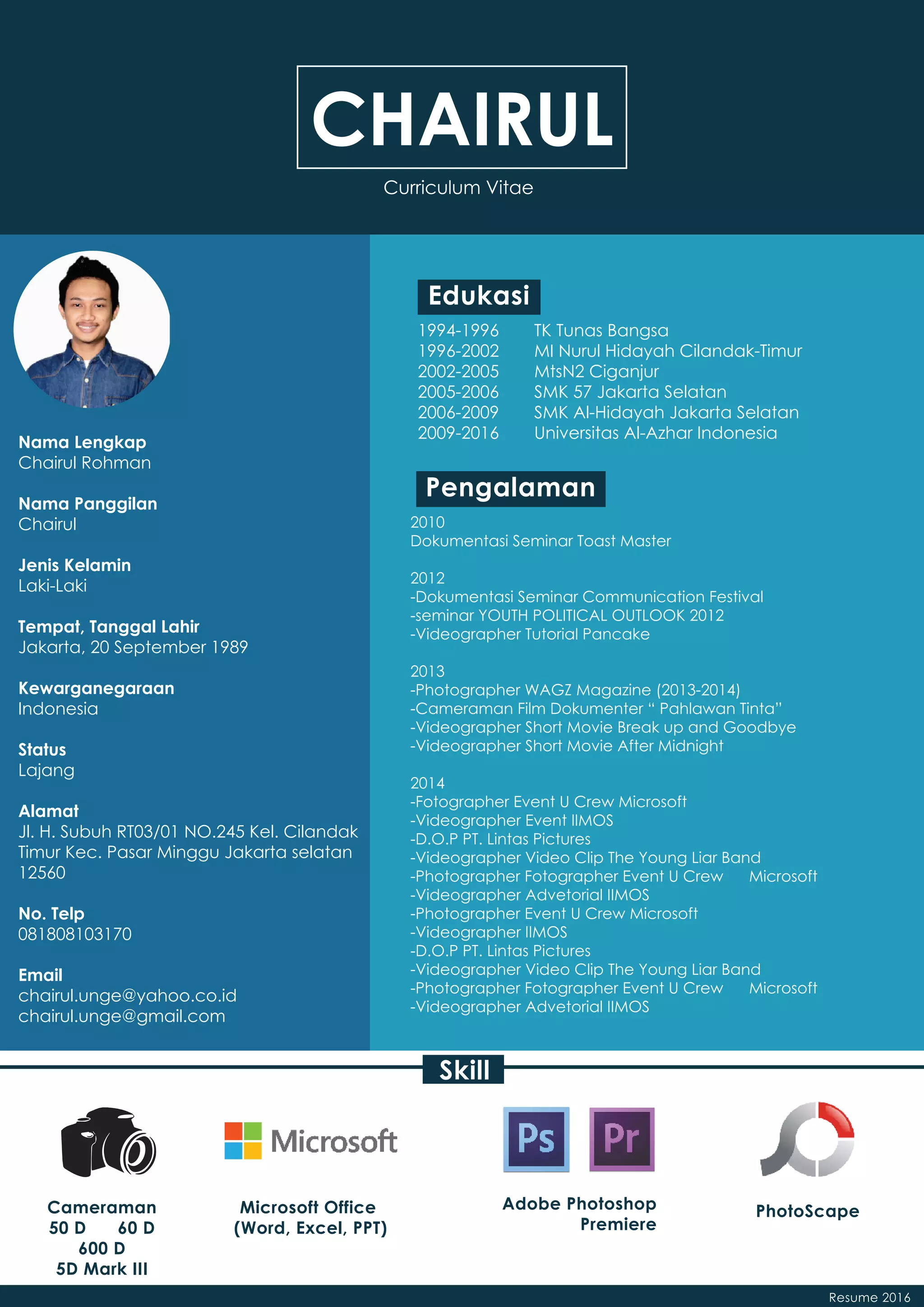 CV CHAIRUL ROHMAN | PDF