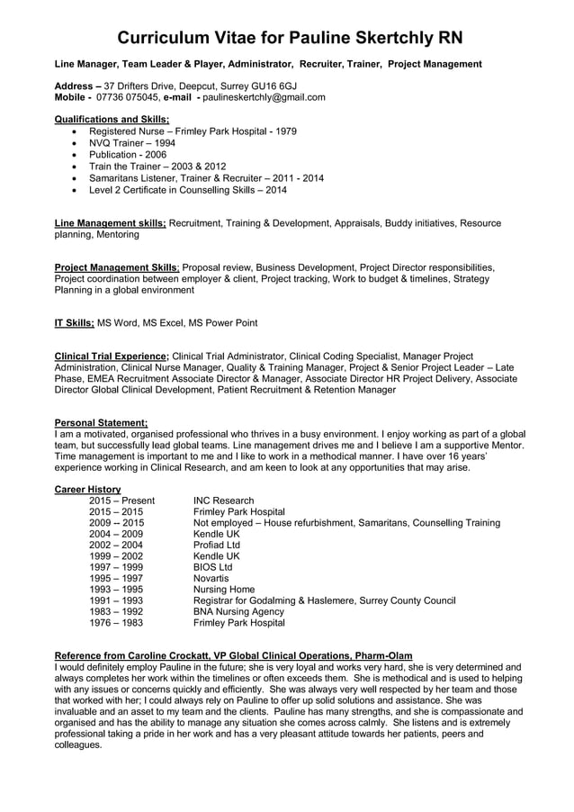 PSkertchly Short CV 2016 | PDF