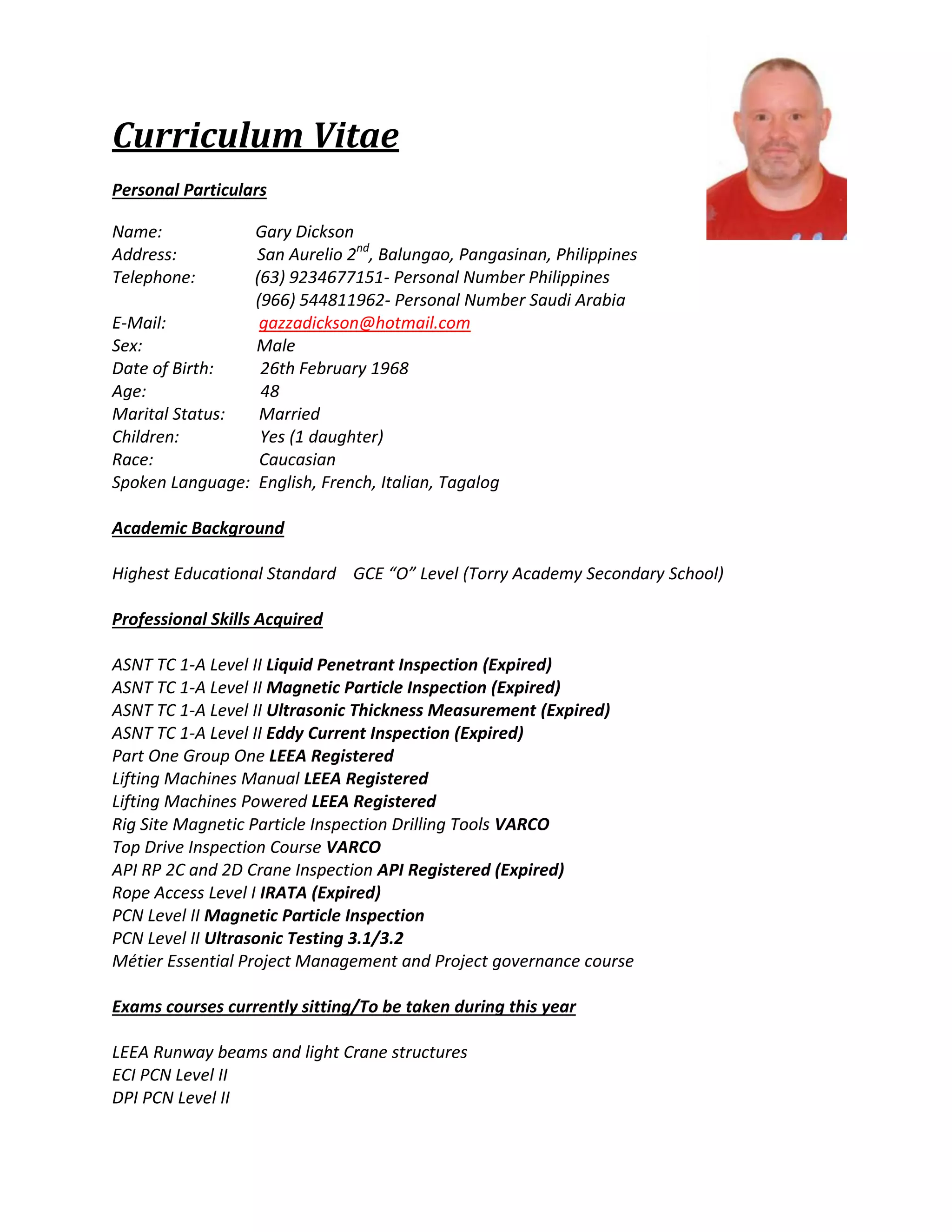 Curriculum Vitae (Updated verion for Saudi Aramco) | PDF