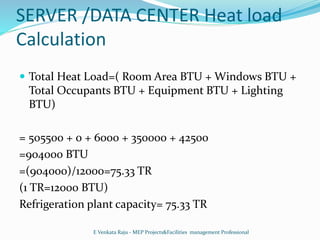 AIR CONDITIONING LOAD CALCULATIONS PRESENTATIONS by EVRAJU | PPSX