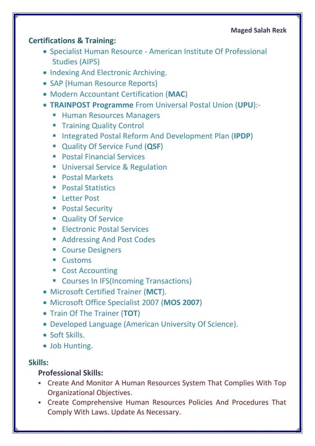 Maged Salah Rezk 2015CV | PDF