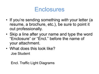 E4 business letter | PPT