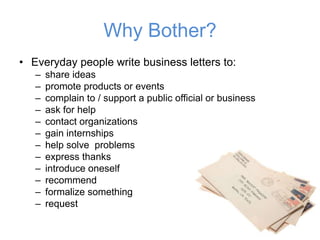 E4 business letter | PPT