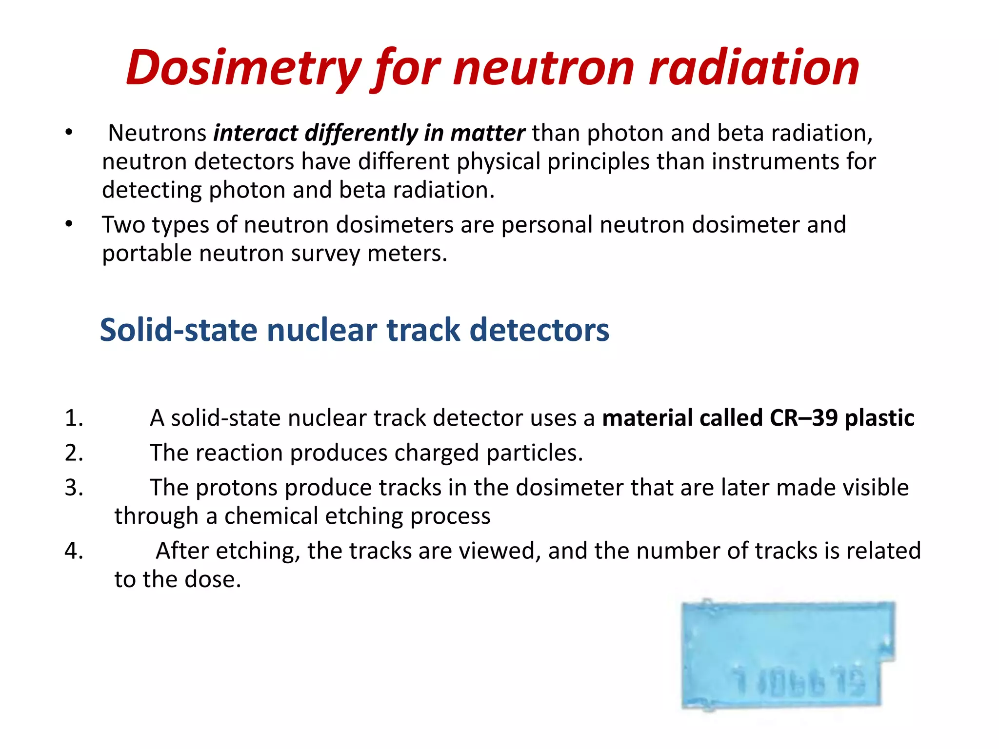 RADIATION DOSIMETRY | PPTX