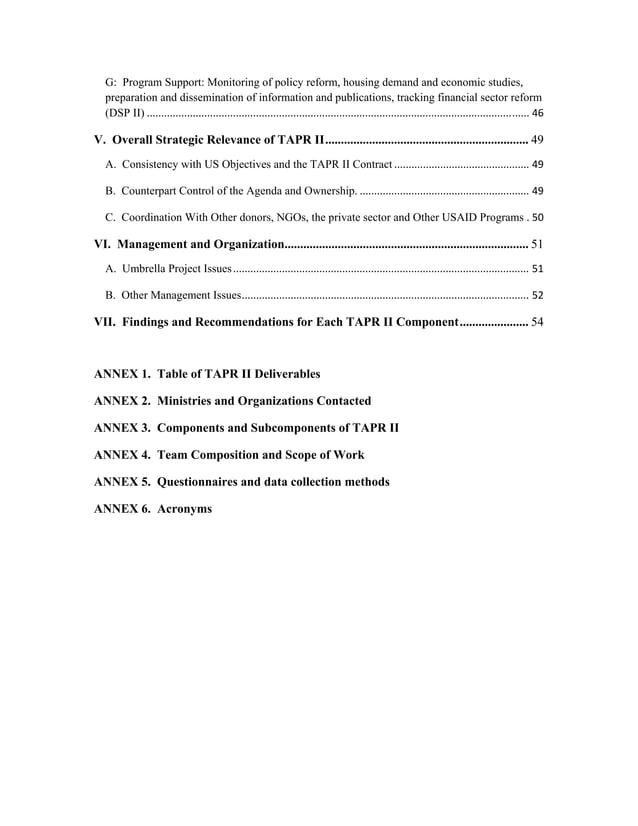 TAPR-II Final Report | PDF