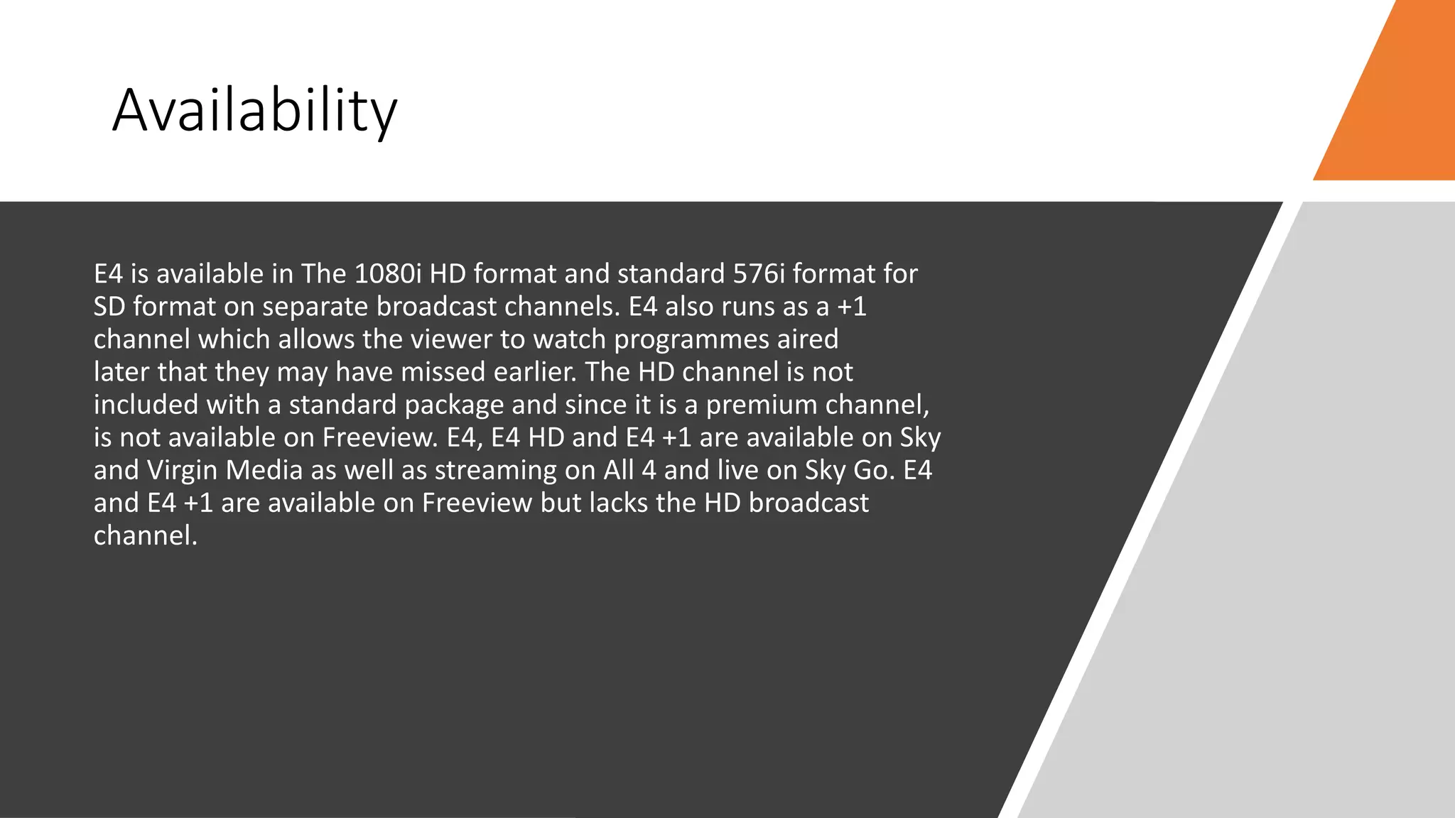 E4 channel | PPT