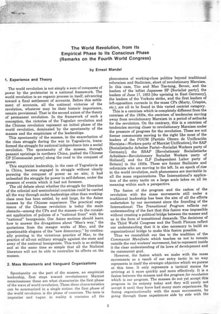 Ernest Mandel world revolution's conscious phase - 1954 | PDF | Politics