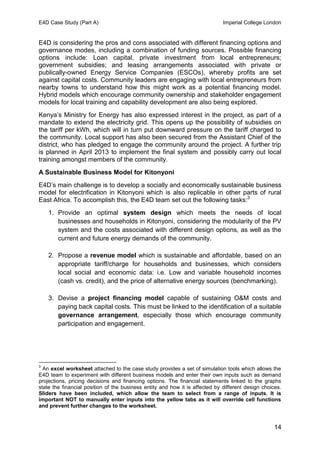 Case Study: E4D (Part A) | PDF