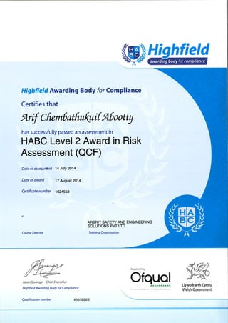 HABC - Risk Assessment | PDF