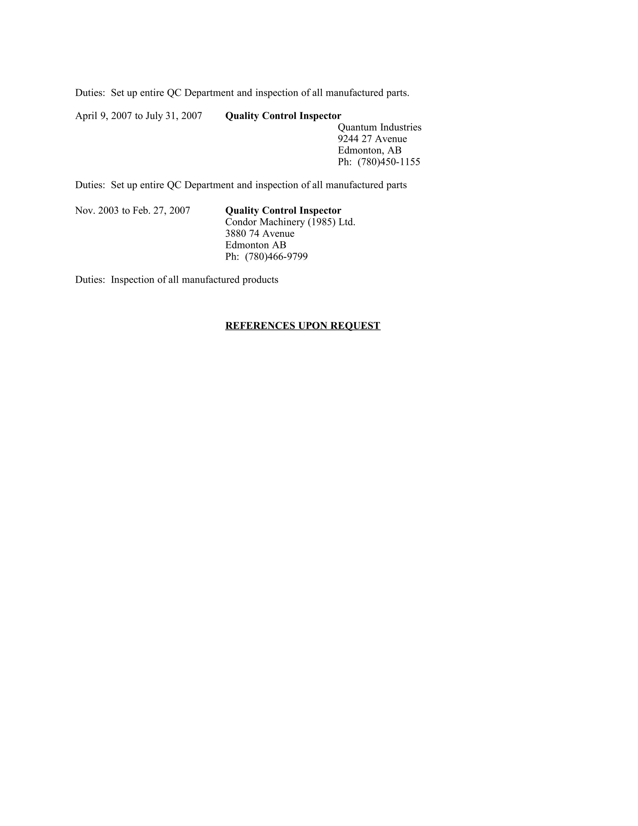 Resume Rod full 2015 | DOC