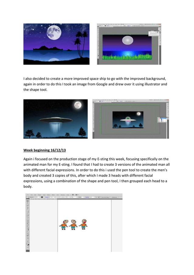 E4 e sting production log | DOCX