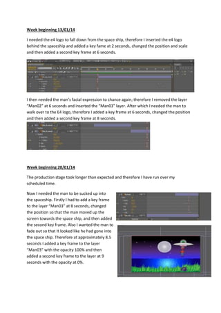 E4 e sting production log | DOCX