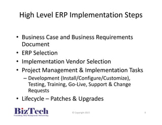BizTech-How to Manage ERP Implementation Risks | PDF