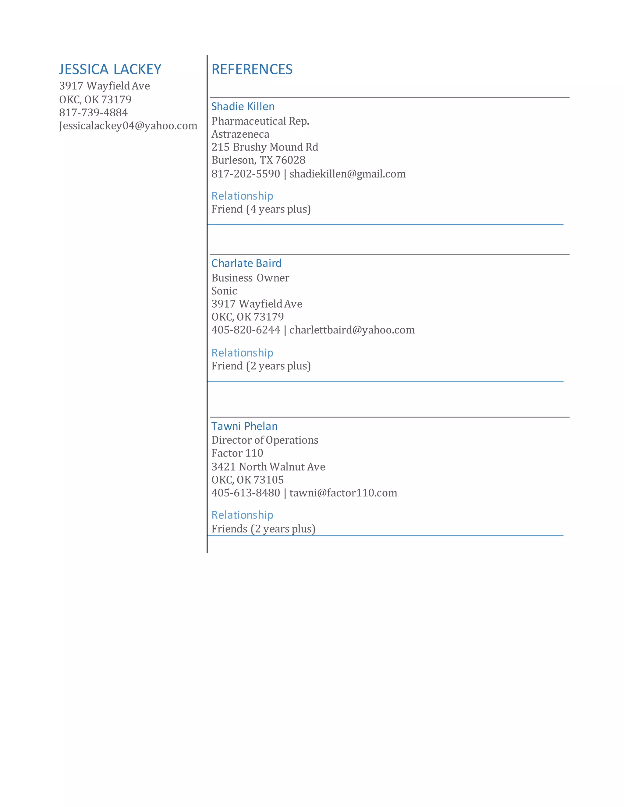 jessica lackey references | DOCX