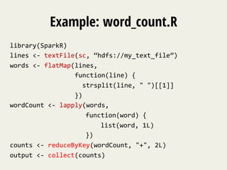 SparkR: Enabling Interactive Data Science at Scale | PDF