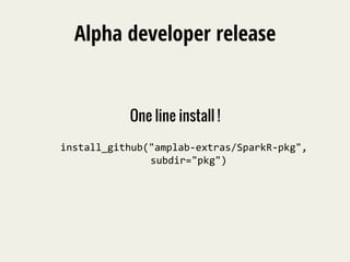 SparkR: Enabling Interactive Data Science at Scale | PDF