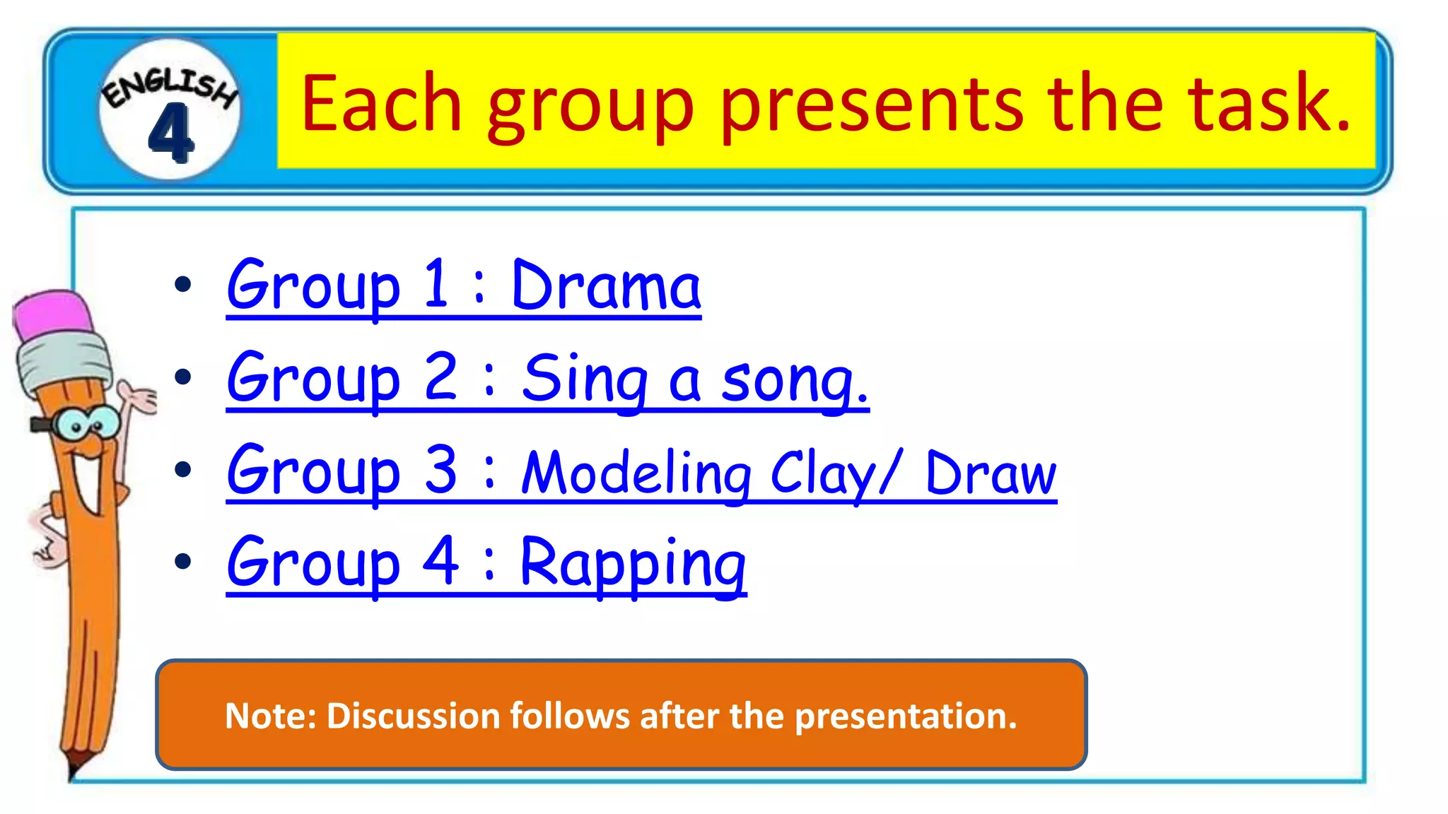 English Grade 4 1st Quarter Week 1 Day 1-5 | PPTX