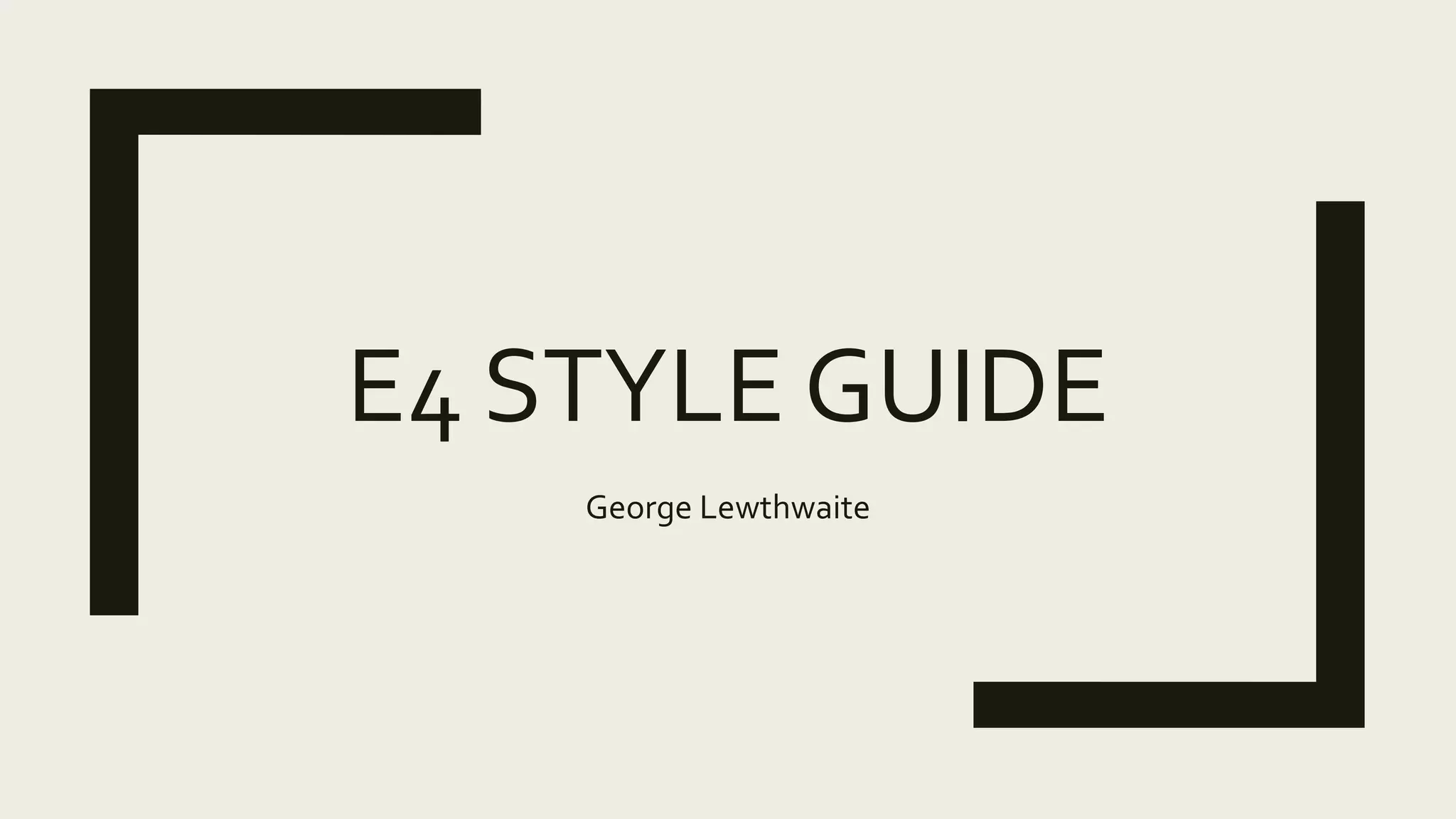 E4 style guide | PPTX